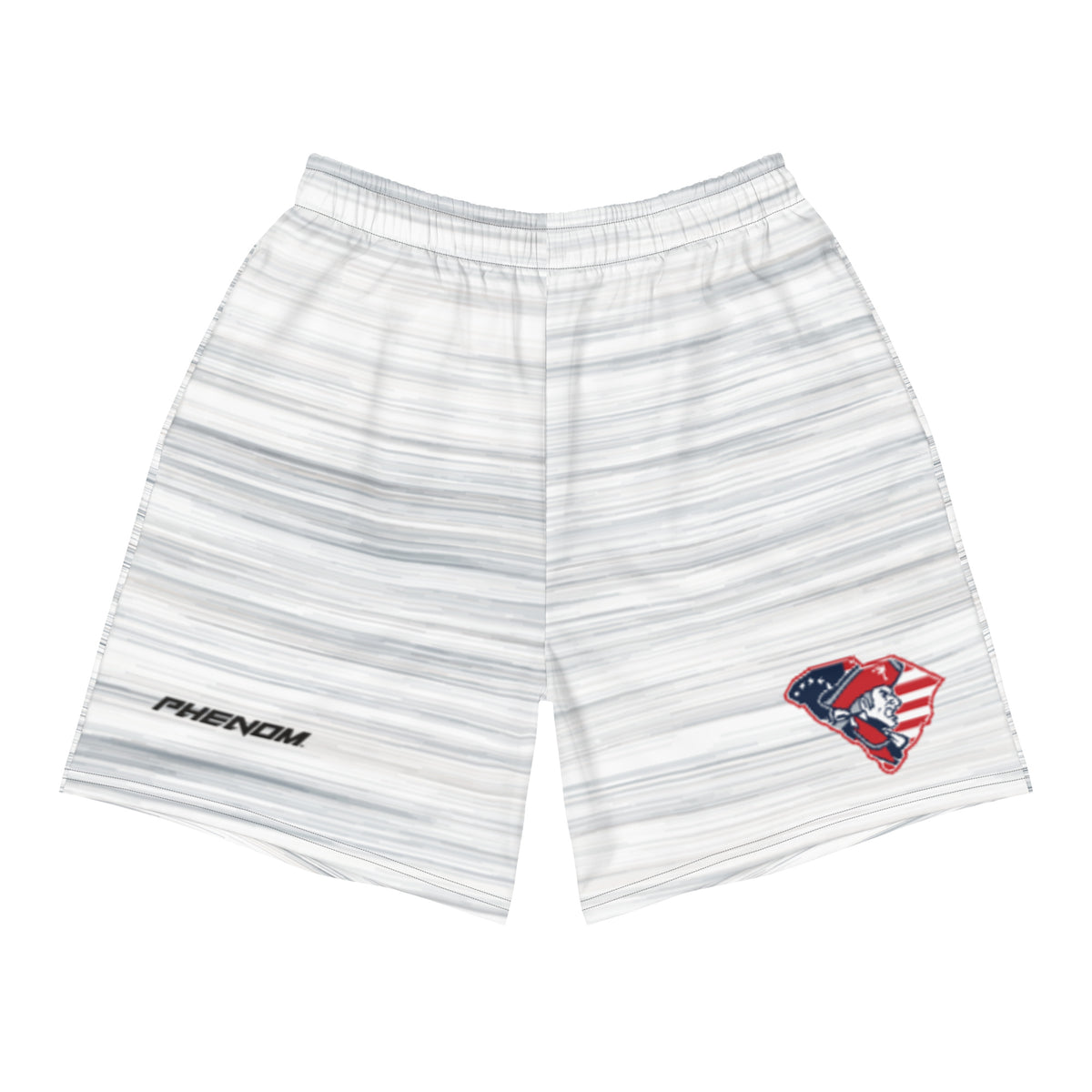 Minutemen White Men's Performance Shorts — Phenom Fans