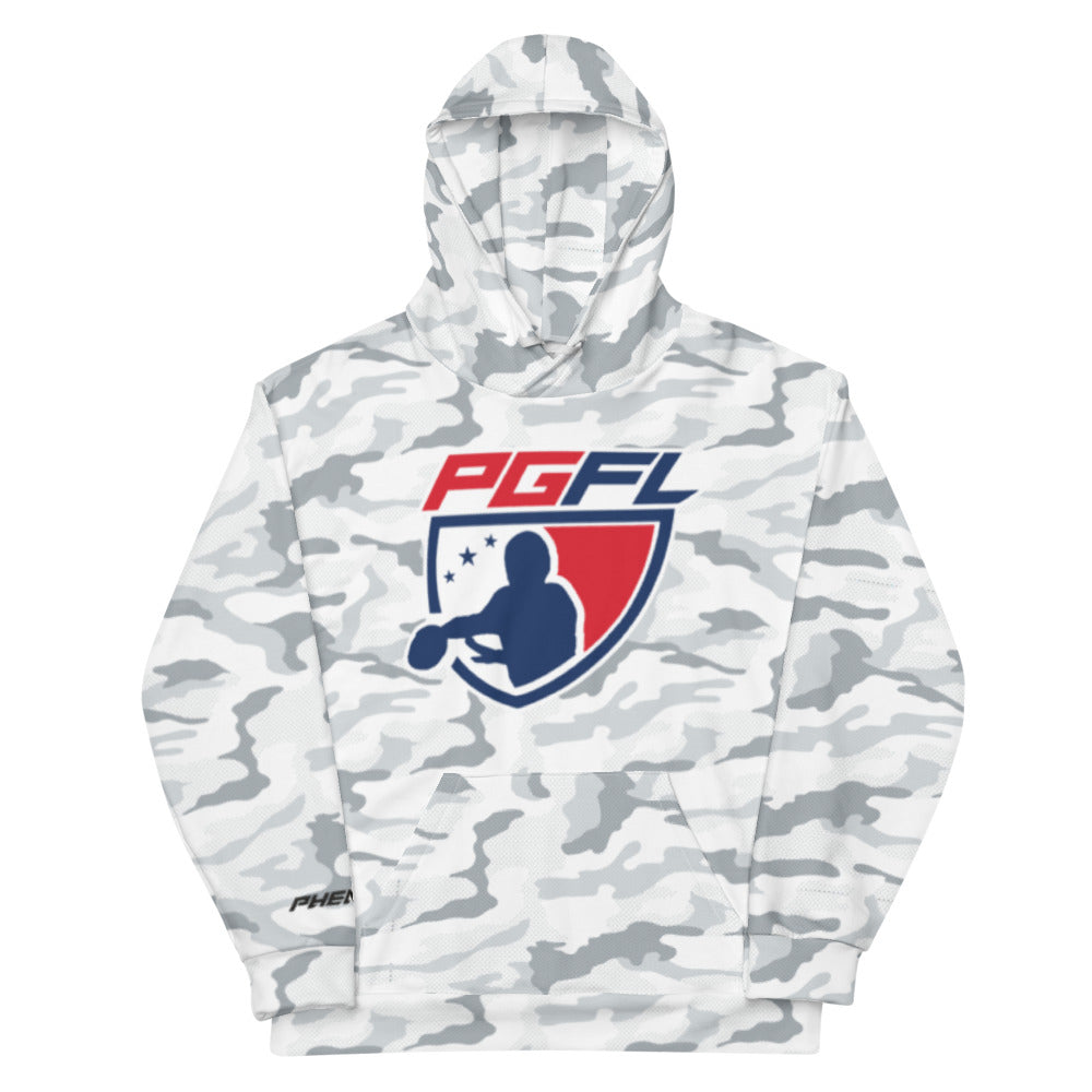 PGFL Logo White Camo Hoodie — Phenom Fans