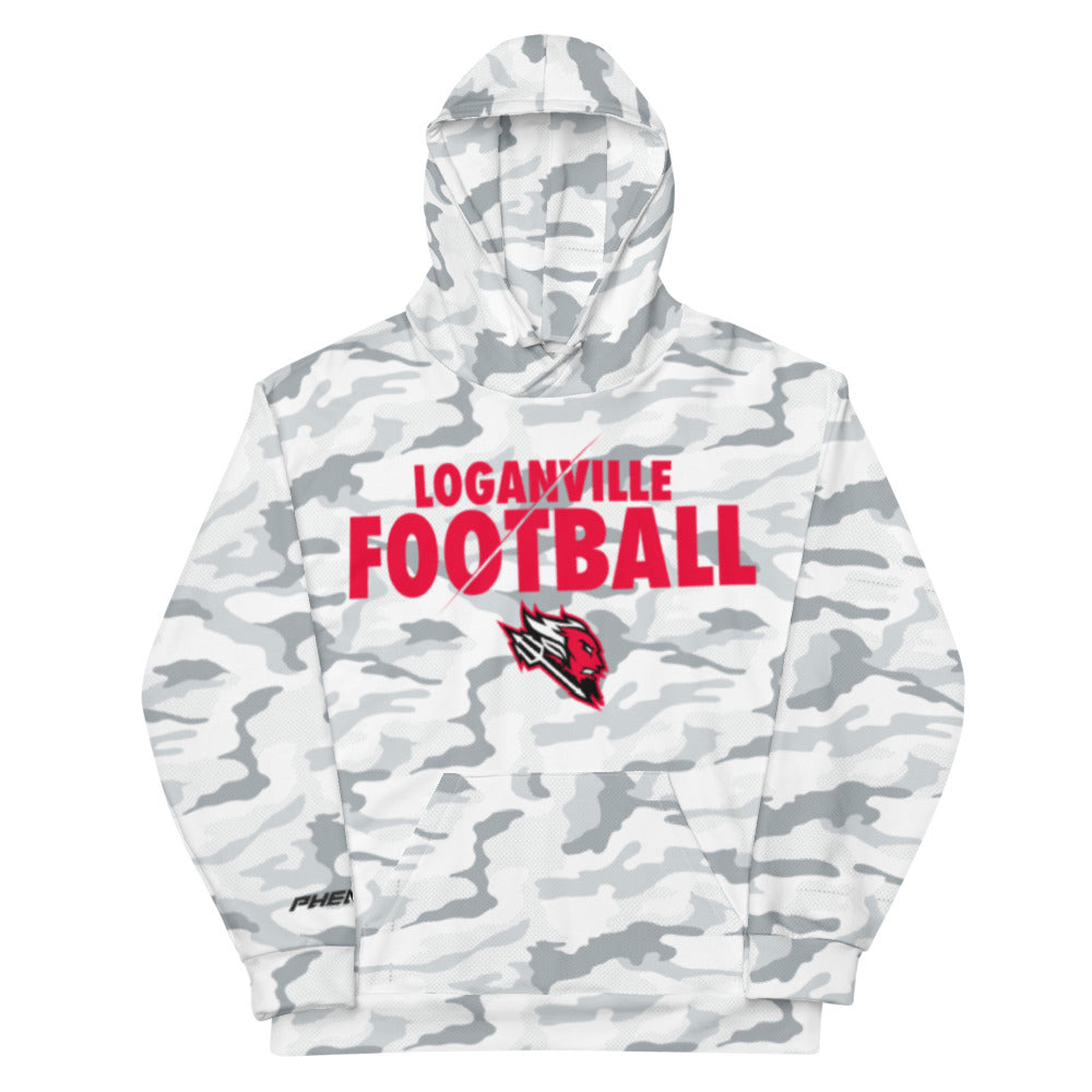 Loganville Football White Camo Hoodie — Phenom Fans
