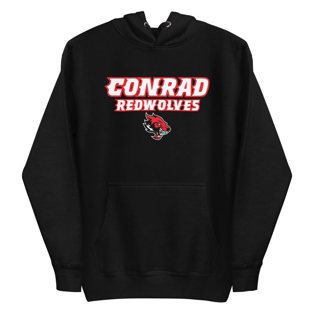 Conrad Redwolves Logo Hoodie - Black — Phenom Fans
